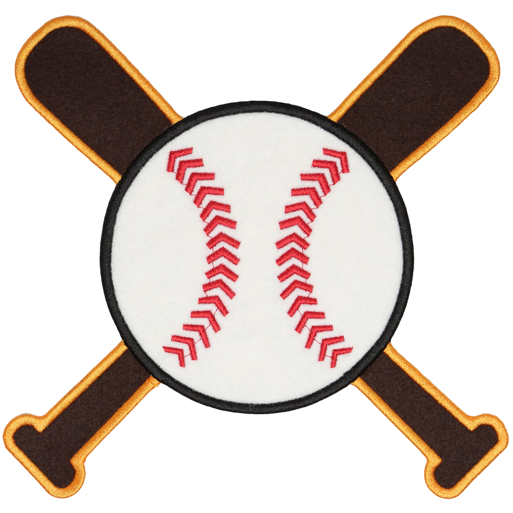 Buy Baseball Bats And Ball Patches - Perfect for Varsity Jackets