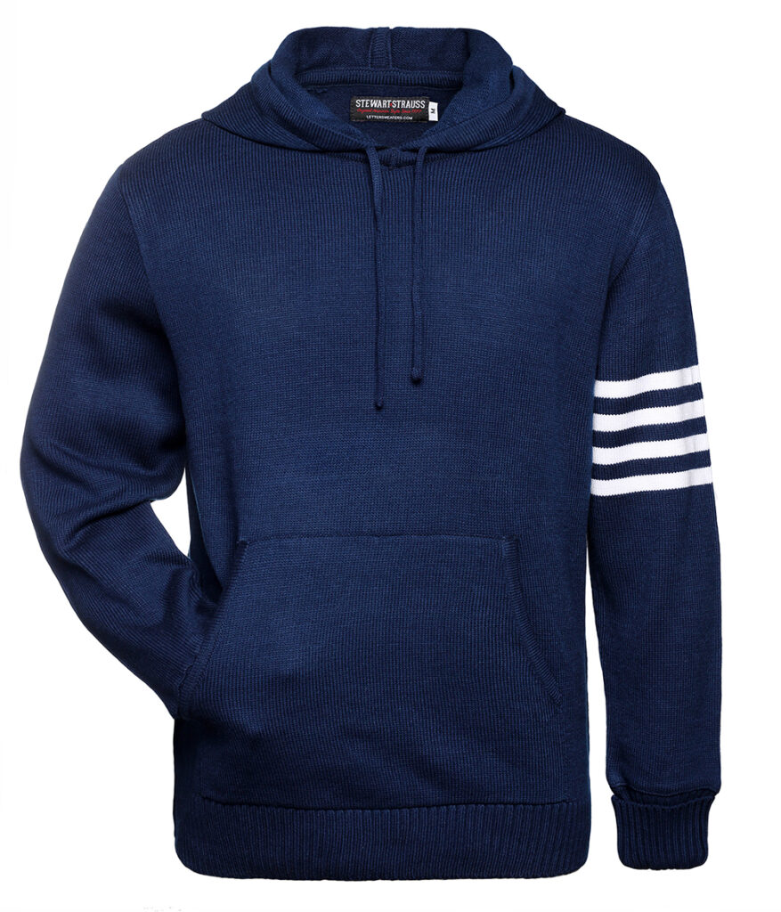 LIGHT BLUE/WHITE HOODIE SWEATER - JacketShop.com
